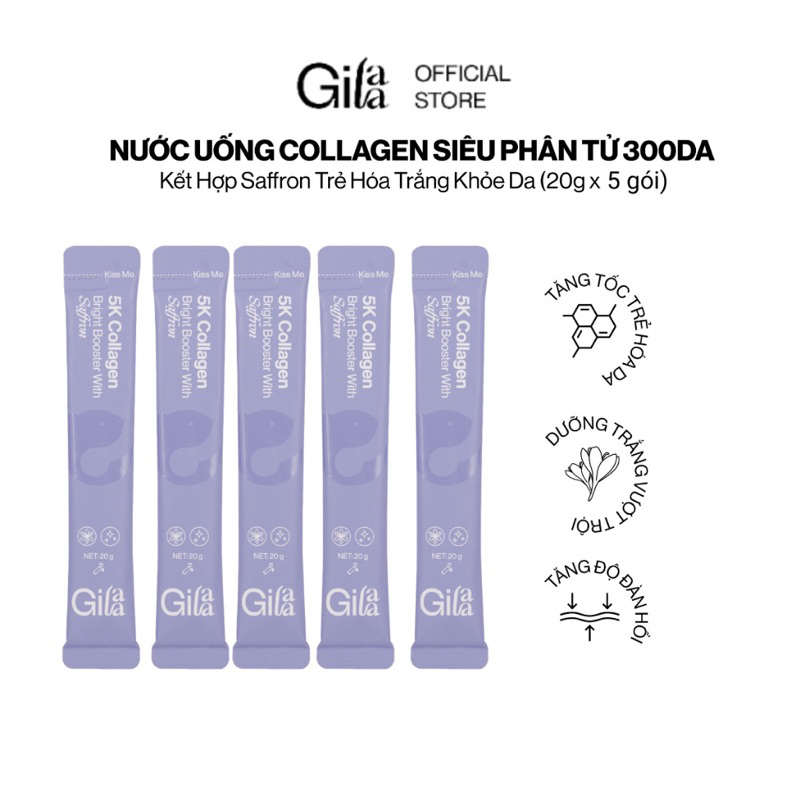 [HÀNG TẶNG] 5 NƯỚC UỐNG COLLAGEN GILAA SIÊU PHÂN TỬ 300DA KẾT HỢP ...