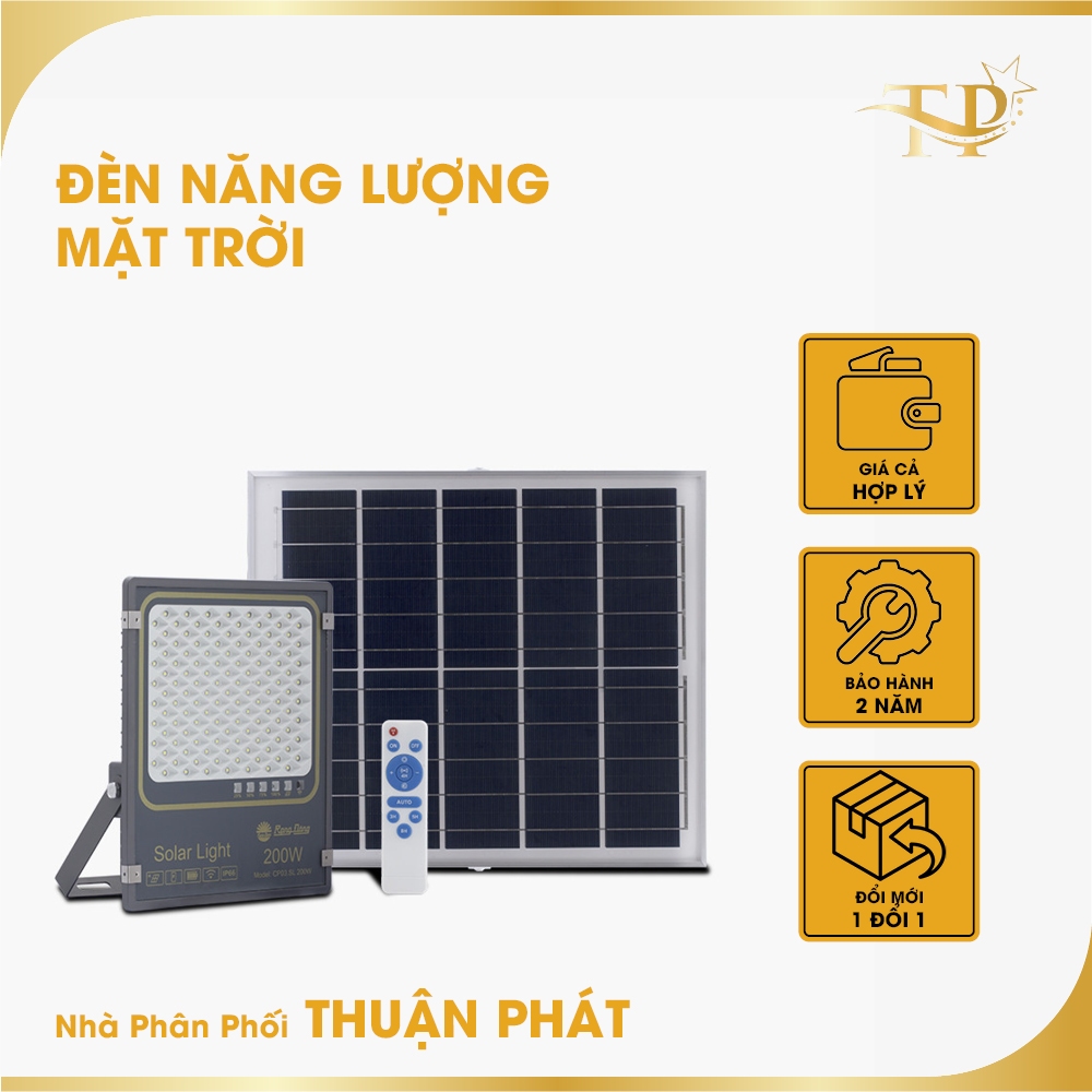 Đèn LED chiếu pha năng lượng mặt trời 200W, 300W Rạng Đông - NPP Thuận Phát - CP03.SL | Shopee ...