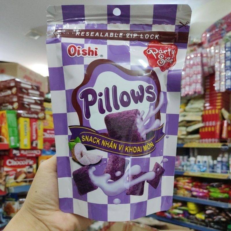 Snack Pillows Oishi Nhân Vị Khoai Môn Gói 80g (combo 3 gói ) | Shopee ...