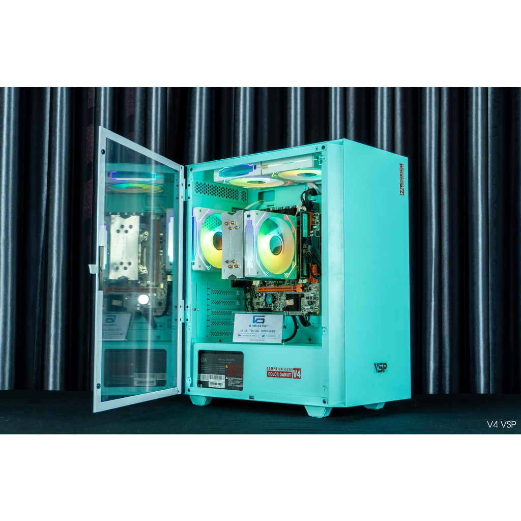 Vỏ Case Máy Tính VSP V4 Thép kính mặt hông Mid tower M Atx - Hàng Chính ...