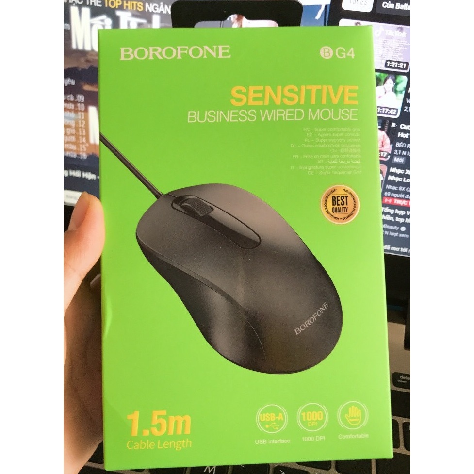 CHUỘT MÁY TÍNH CÓ DÂY BOROFONE BG4 | Shopee Việt Nam