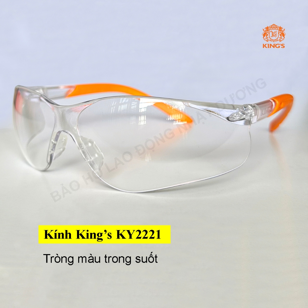 Kính bảo hộ Kings KY2223 phủ bạc chống bụi văng bắn chống tia UV, chống ...
