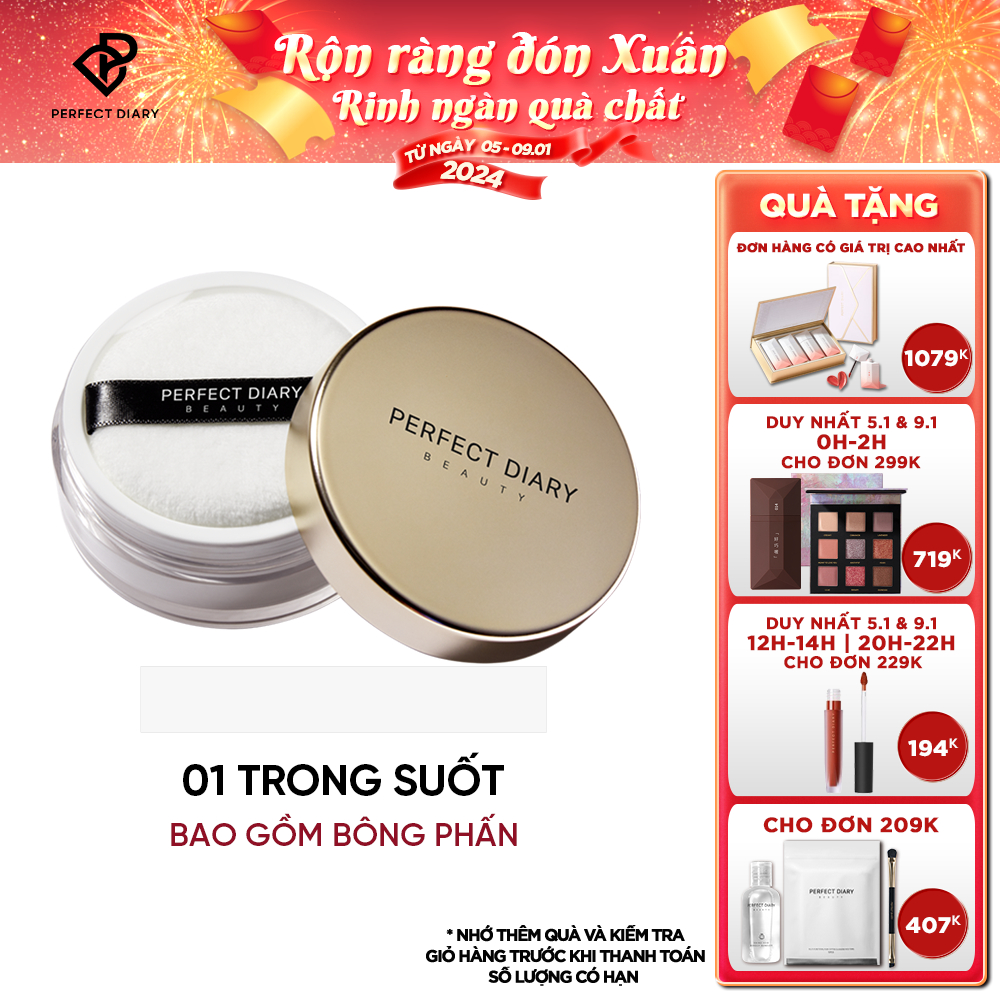 Phấn phủ Perfect Diary PerfectStay chống thấm nước kiểm soát dầu 3 màu tùy chọn 7g | Shopee Việt Nam