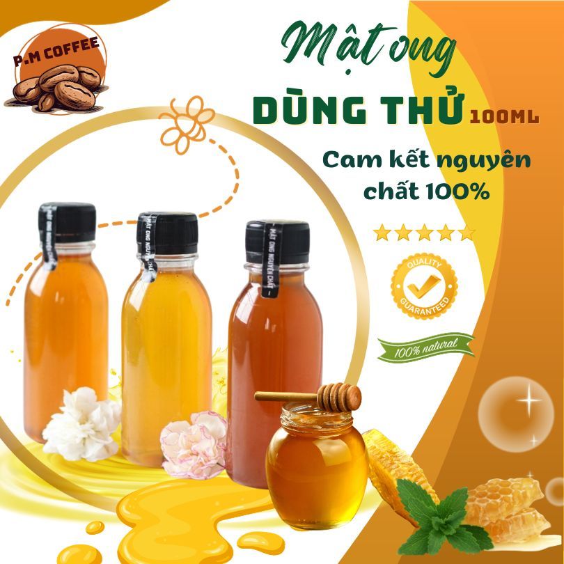 Mật ong mẫu thử - Combo 3 chai (Cà phê, Bạc hà, Nhãn) - 100ml | Shopee Việt Nam