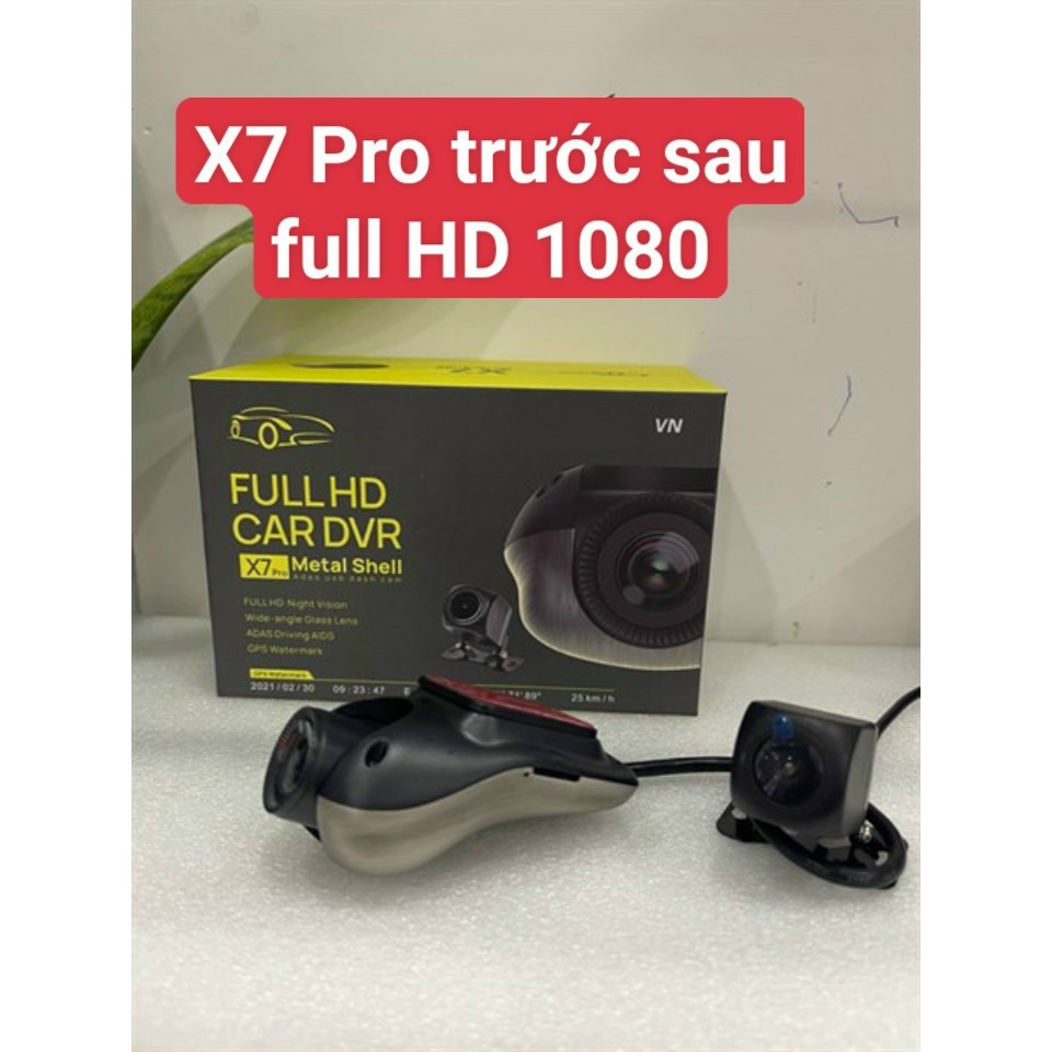 Camera hành trình trước sau X7 Pro 1080P Full HD siêu nét tích hợp GPS ...