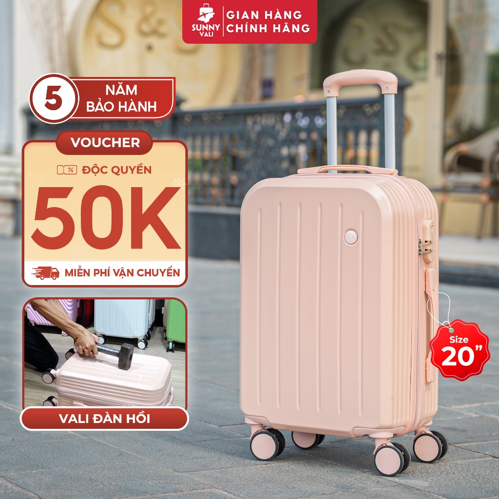 Vali kéo du lịch SIZE 20 inch - Vali SUNNY SV07 nhựa ABS và PC Đàn Hồi ...