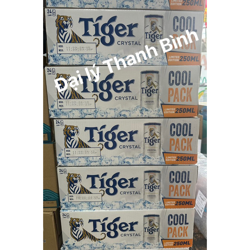 [ hỏa tốc] thùng 24 lon bia Tiger bạc Cool Pack 250ml | Shopee Việt Nam