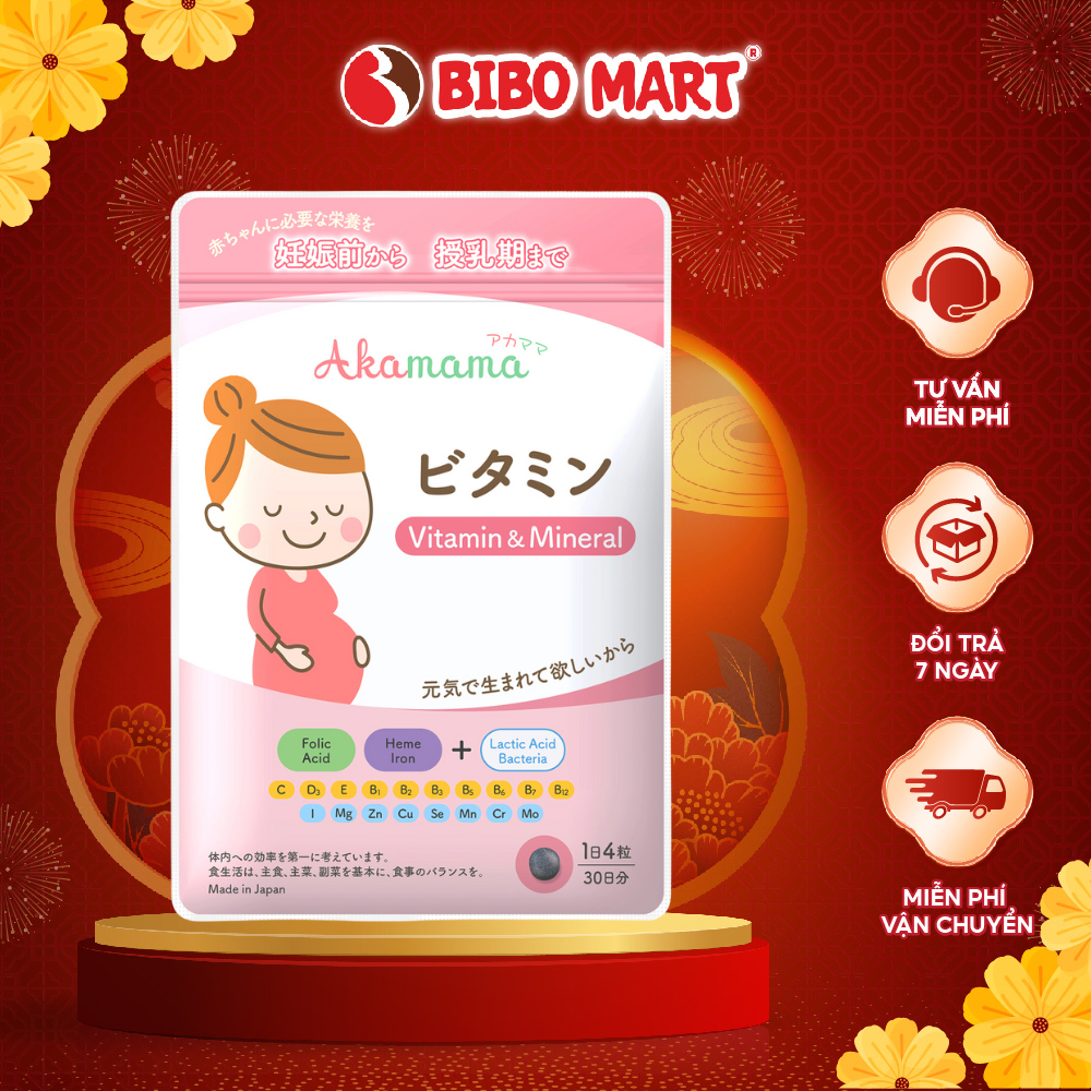 Vitamin Và Sắt Akamama Sản Xuất Tại Nhật Bản Hỗ Trợ Tiêu Hóa Nâng Cao ...