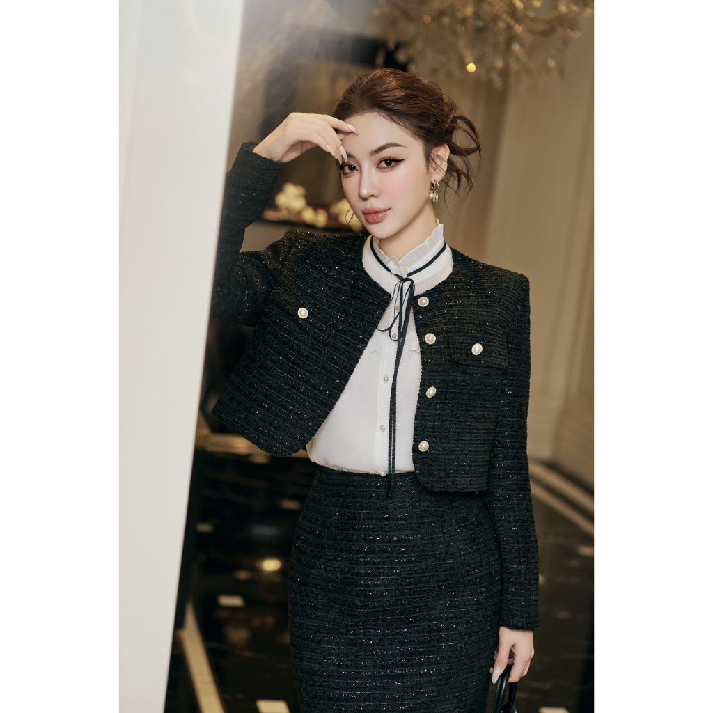 Áo Dạ Tweed Cổ Tròn Thời Trang Thanh Lịch by LEMIA Design - AT054 ...