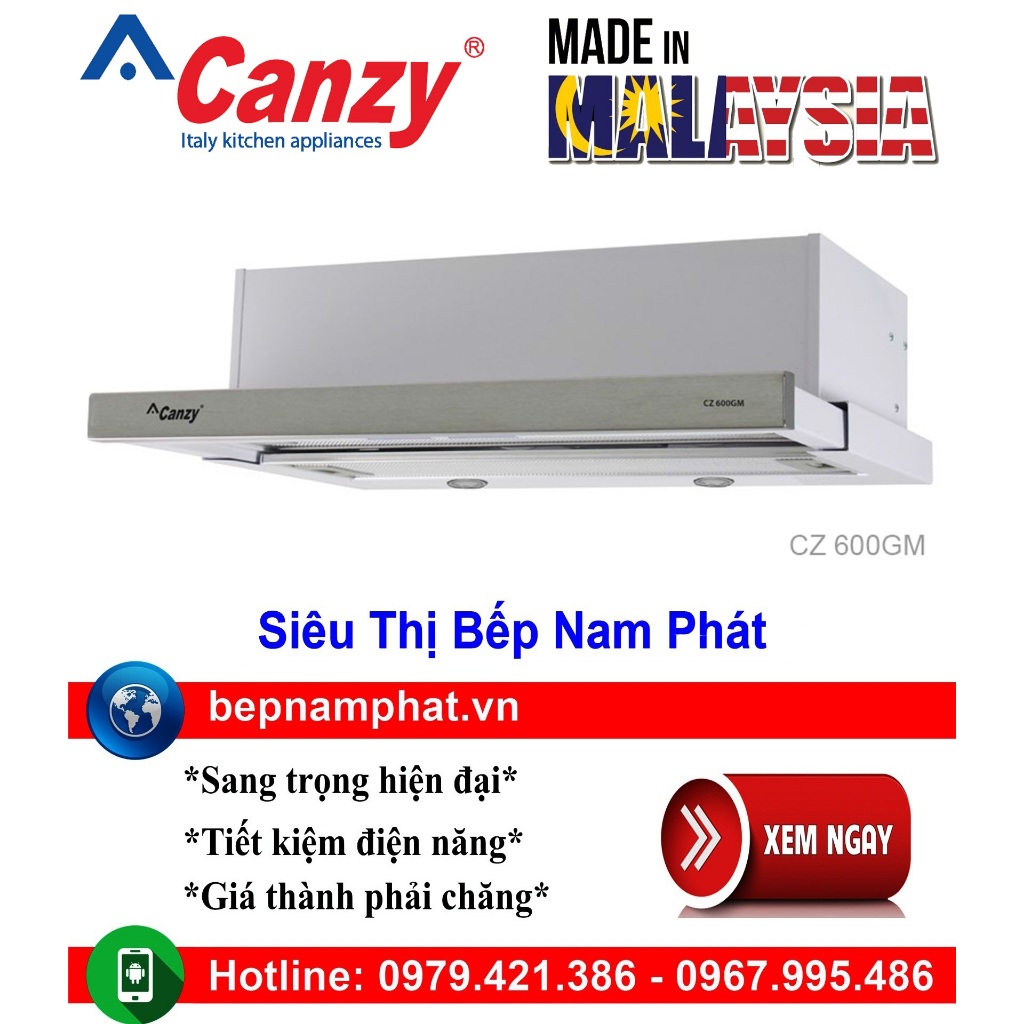[HÀ NỘI]Máy hút mùi âm tủ 60cm Canzy CZ 600GM nhập khẩu Malaysia ...