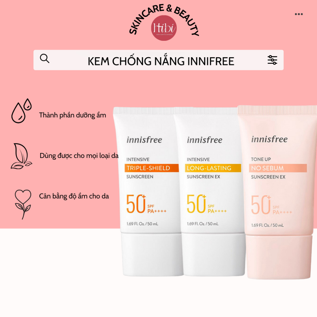 Kem Chống Nắng Nâng Tone, Kiềm Dầu Innisfree Tone Up No Sebum / Intensive Triple-Shield 50ml ...