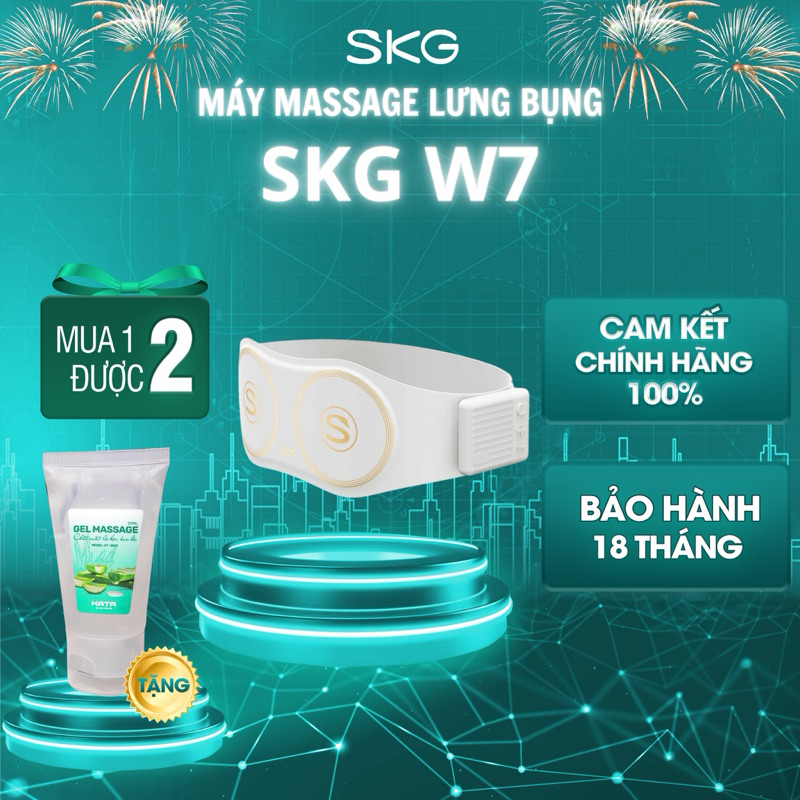Máy massage lưng bụng SKG W7 giúp giảm đau nhức lưng bụng hiệu quả với xung điện | Shopee Việt Nam