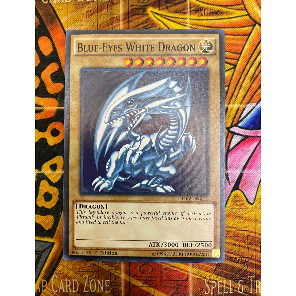 Yugioh - Thẻ bài Blue-Eyes White Dragon (Blue Ripple Background) - LDK2-ENK01 - Common 1st ...