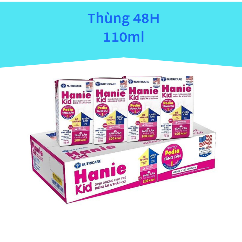 Thùng sữa bột pha sẵn nước Nutricare Hanie Kid 110ml mẫu mới | Shopee ...