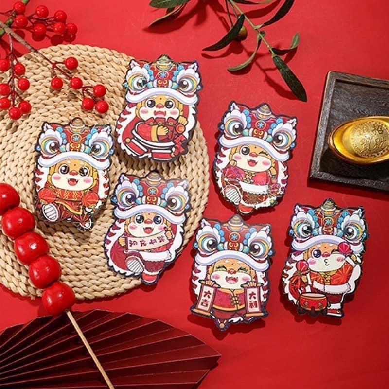 Combo 50 lì xì 2024 hoạt hình chibi chipi phong bao lixi têt 3D mới cao ...