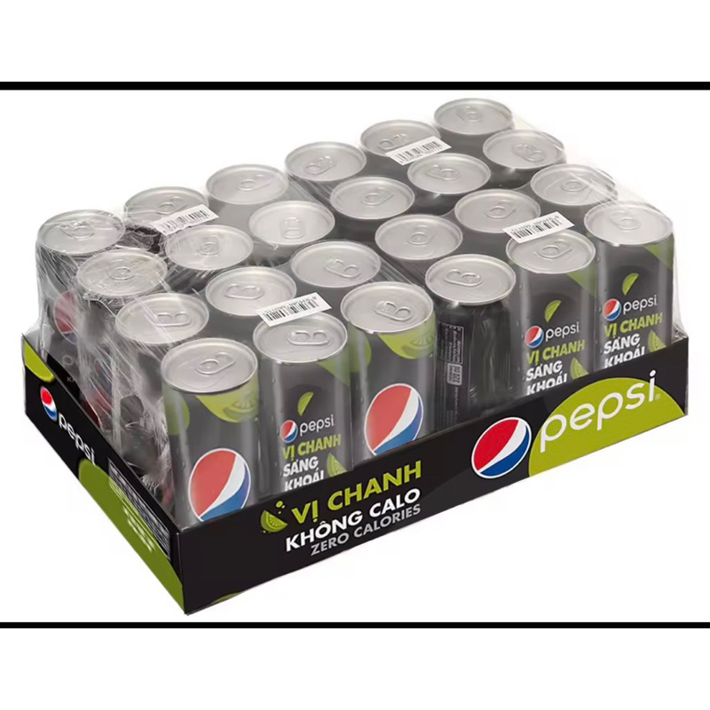 thùng 24 lon Pepsi không Calo vị chanh 320ml | Shopee Việt Nam