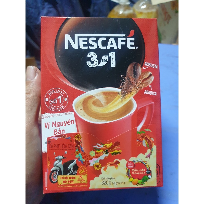Cà phê sữa hòa tan NesCafé 3 in 1 320g (20 gói * 16g) vị nguyên bản | Shopee Việt Nam
