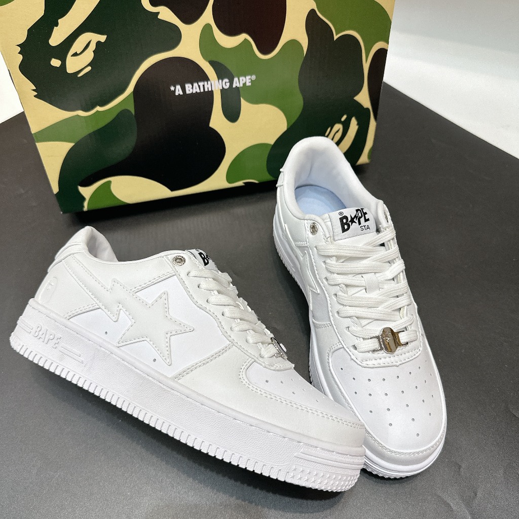 Giày thể thao A Bathing Ape Bape Sta Low Patent White hottrend 2024 ...
