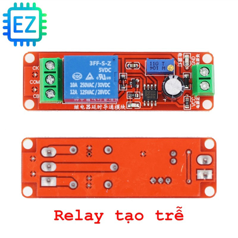 Relay 12VDC NE555 tạo trễ đóng, ngắt thiết bị, chống bụp loa | Shopee ...