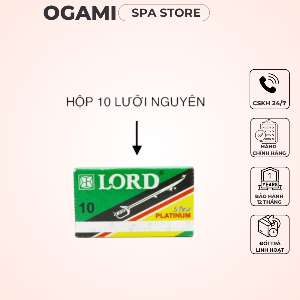 Dao Lam Lord Loại Xịn Giá Rẻ 1 Hộp 10 Lưỡi, Lưỡi Dao Cạo Râu Chính Hãng ...