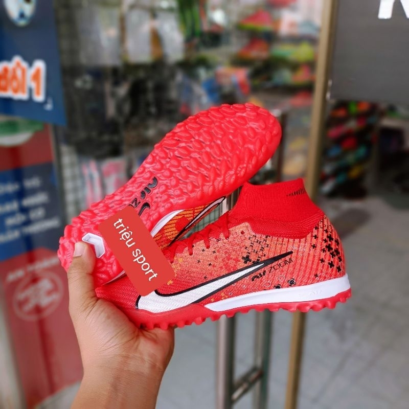giày đá bóng superly 9 elite TF cao cổ (đỏ) | Shopee Việt Nam