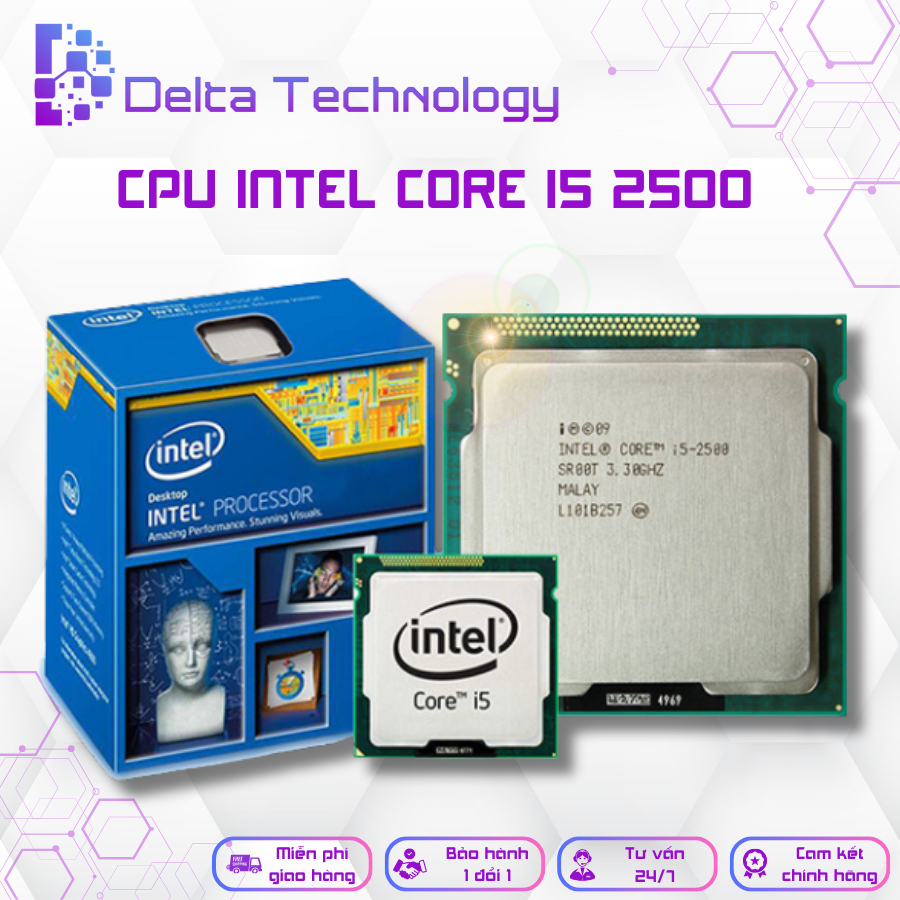 CPU Intel Core i5-2500 - Tốc độ Upto 3.7Ghz, 4 nhân 4 luồng, 6MB Cache ...