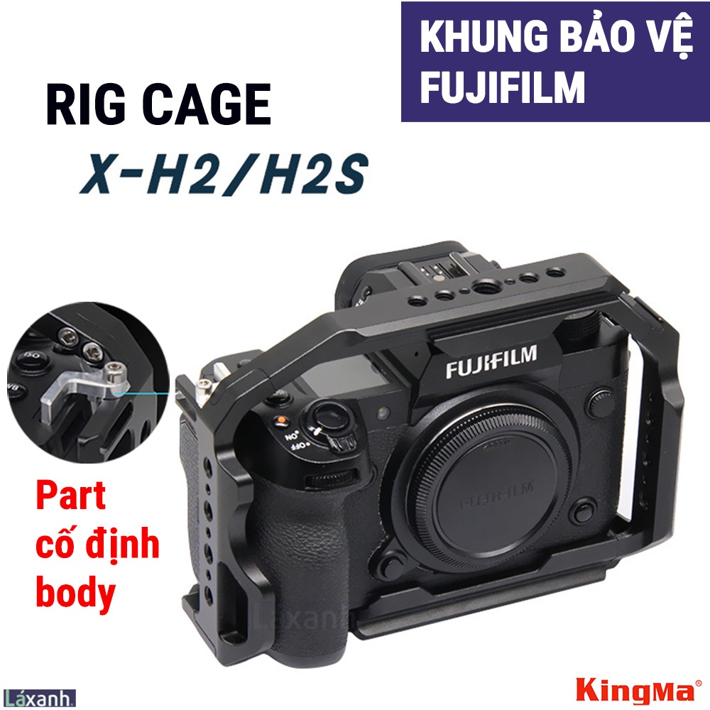 Fujifilm X-H2 X-H2S hãng Kingma | Khung bảo vệ rig cage rigcage máy ảnh quay video giá đỡ bảo vệ ...