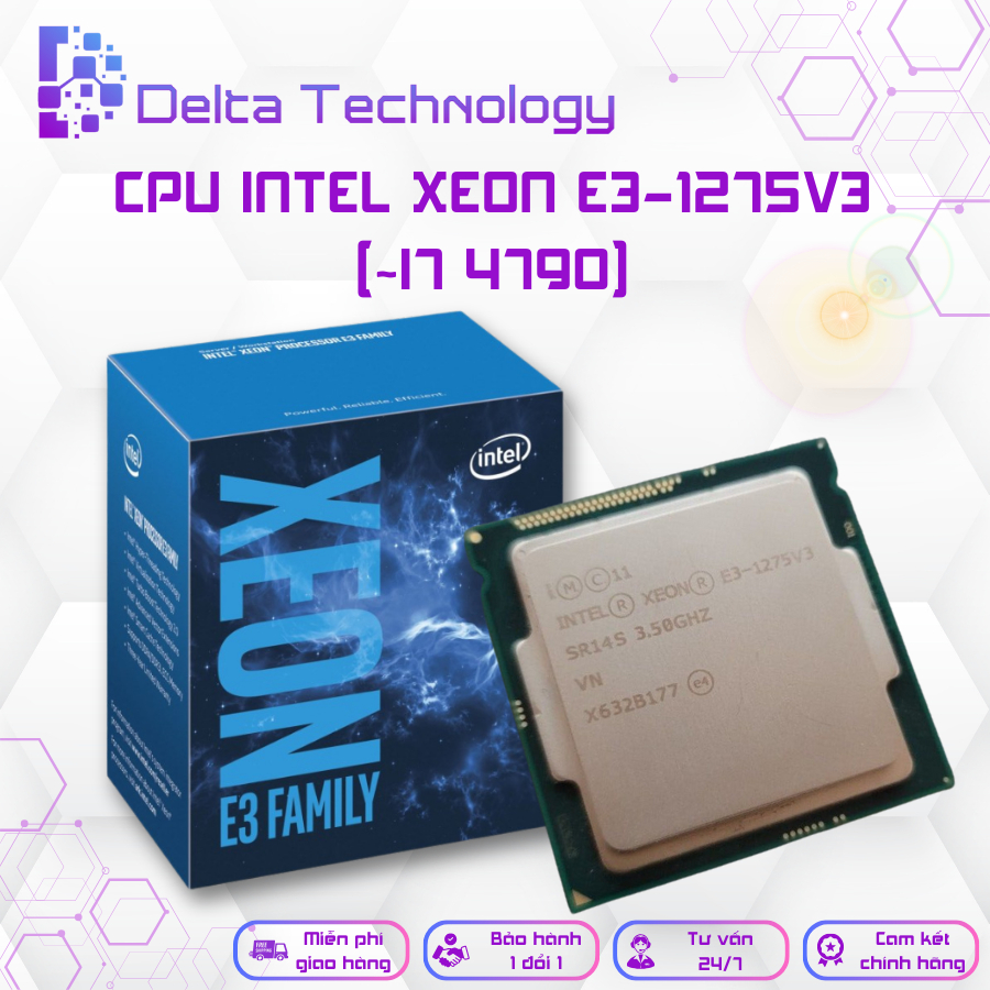 CPU Intel Xeon E3-1275v3 (~i7 4790) - Tốc độ Upto 3.9Ghz, 4 nhân 8 ...
