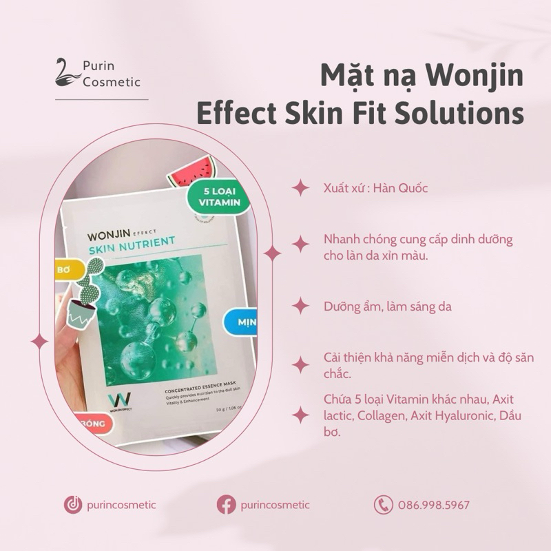 Mặt nạ Wonjin Effect Skin Fit Solutions hộp 14 miếng | Shopee Việt Nam