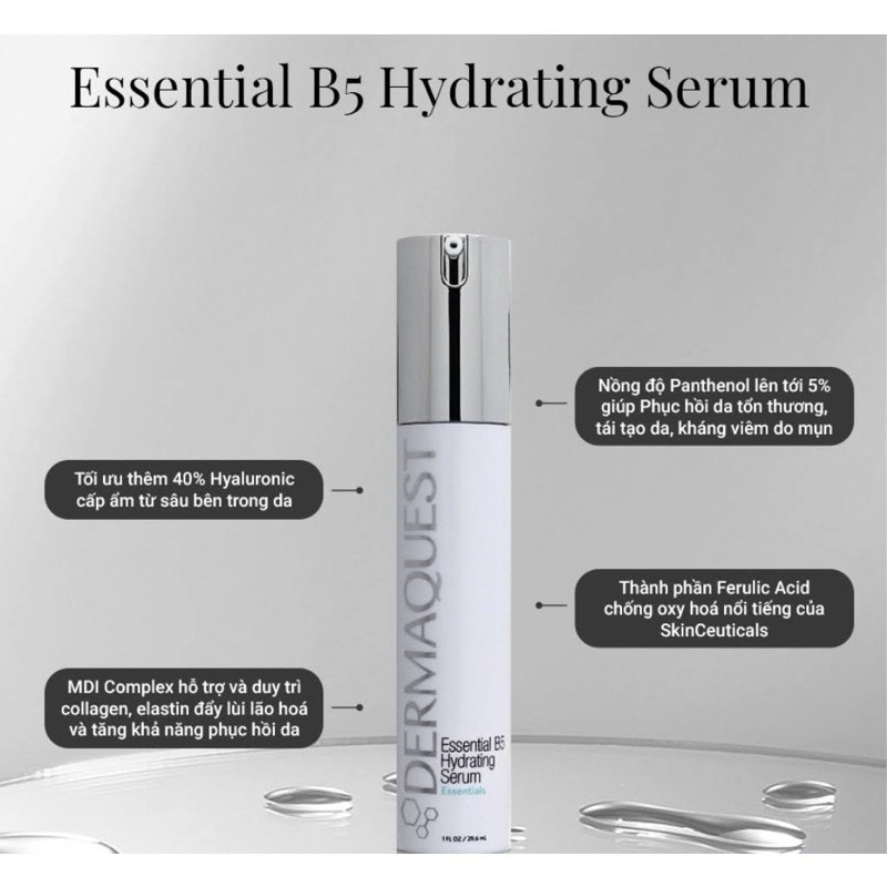 SERUM CẤP ẨM PHỤC HỒI DA B5 DERMAQUEST ESSENTIAL B5 HYDRATING | Shopee ...