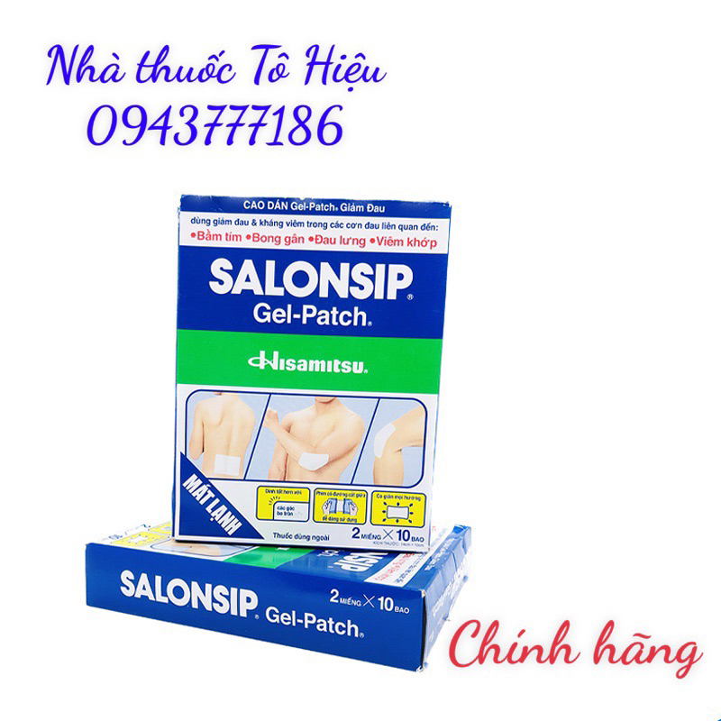 Cao Dán Salonsip Gel Patch Hỗ Trợ Giảm Đau Mỏi Cơ 3 miếng | Shopee Việt Nam