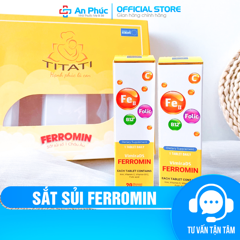 Sắt Sủi FERROMIN - Bổ Sung Sắt Cho Cơ Thể, Không Tanh, Không Táo, Viên ...