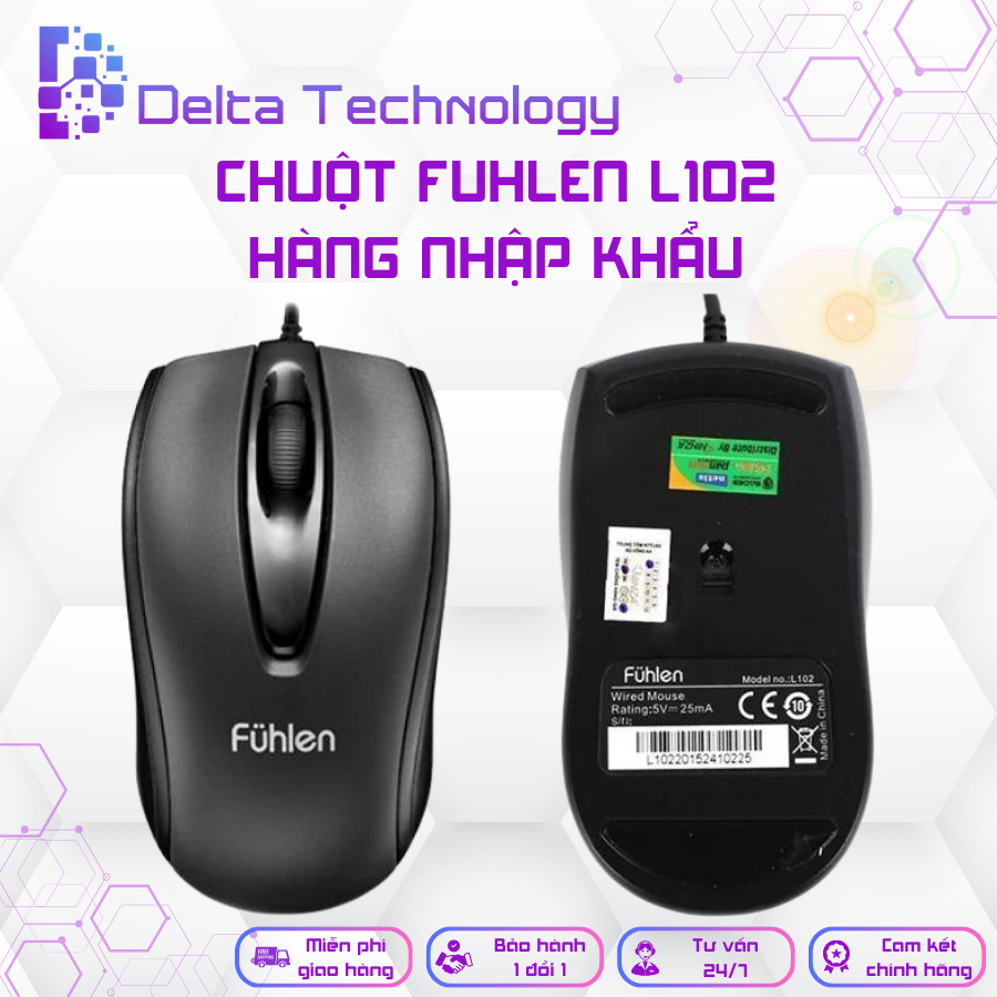 Chuột Gaming Fuhlen L102 1000DPI - Hàng nhập khẩu chính hãng - Bảo hành ...