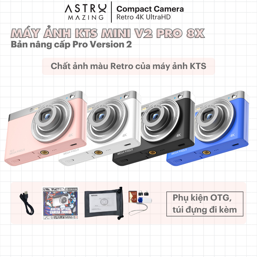 [Retro V2 Pro] Máy ảnh CCD kĩ thuật số Digital Mini Camera V2 Pro by ...