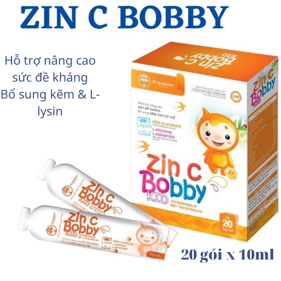 Kẽm ZIN C BOBBY KID TW Hanopharco, bổ sung Kẽm, Lysine, DHA, giúp cải ...