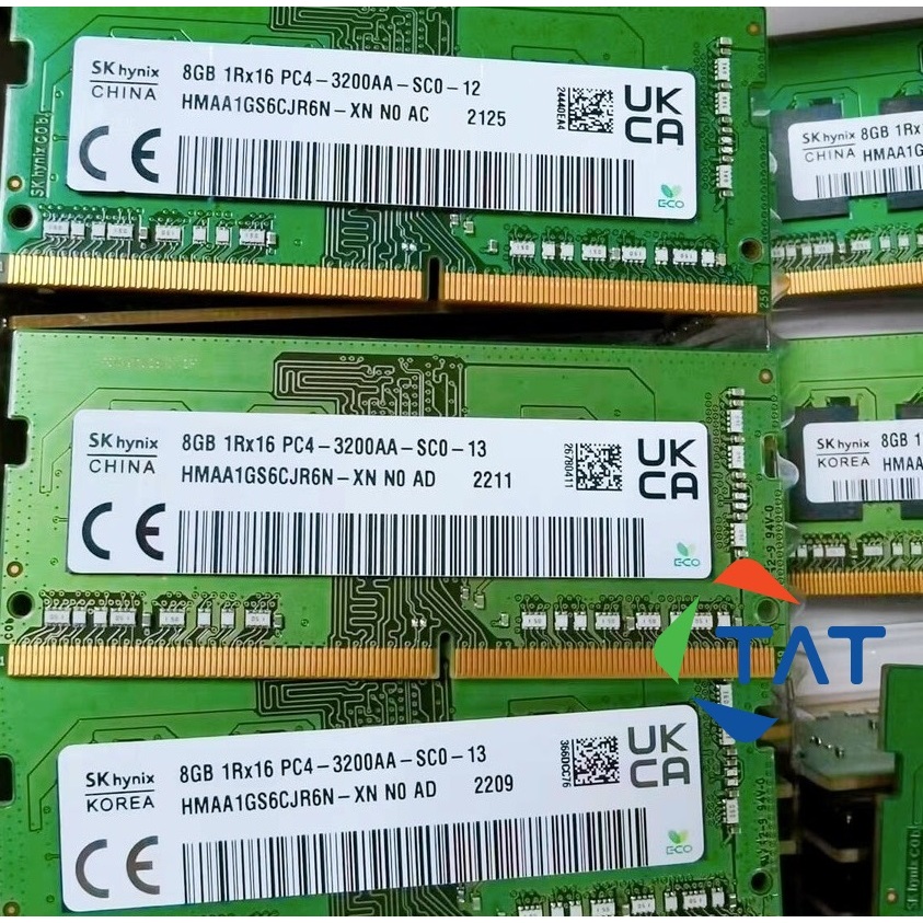Ram Laptop Hynix 8GB 3200MHz DDR4 (1Rx16) loại 1 mặt chíp - Bảo hành 3 ...