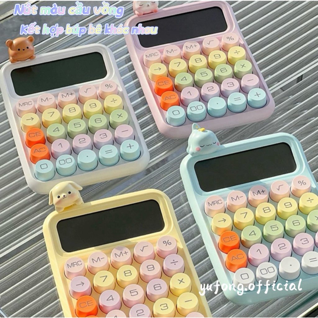 Máy tính màu cầu vồng bàn phím linh hoạt dễ thương dành cho sinh viên ...