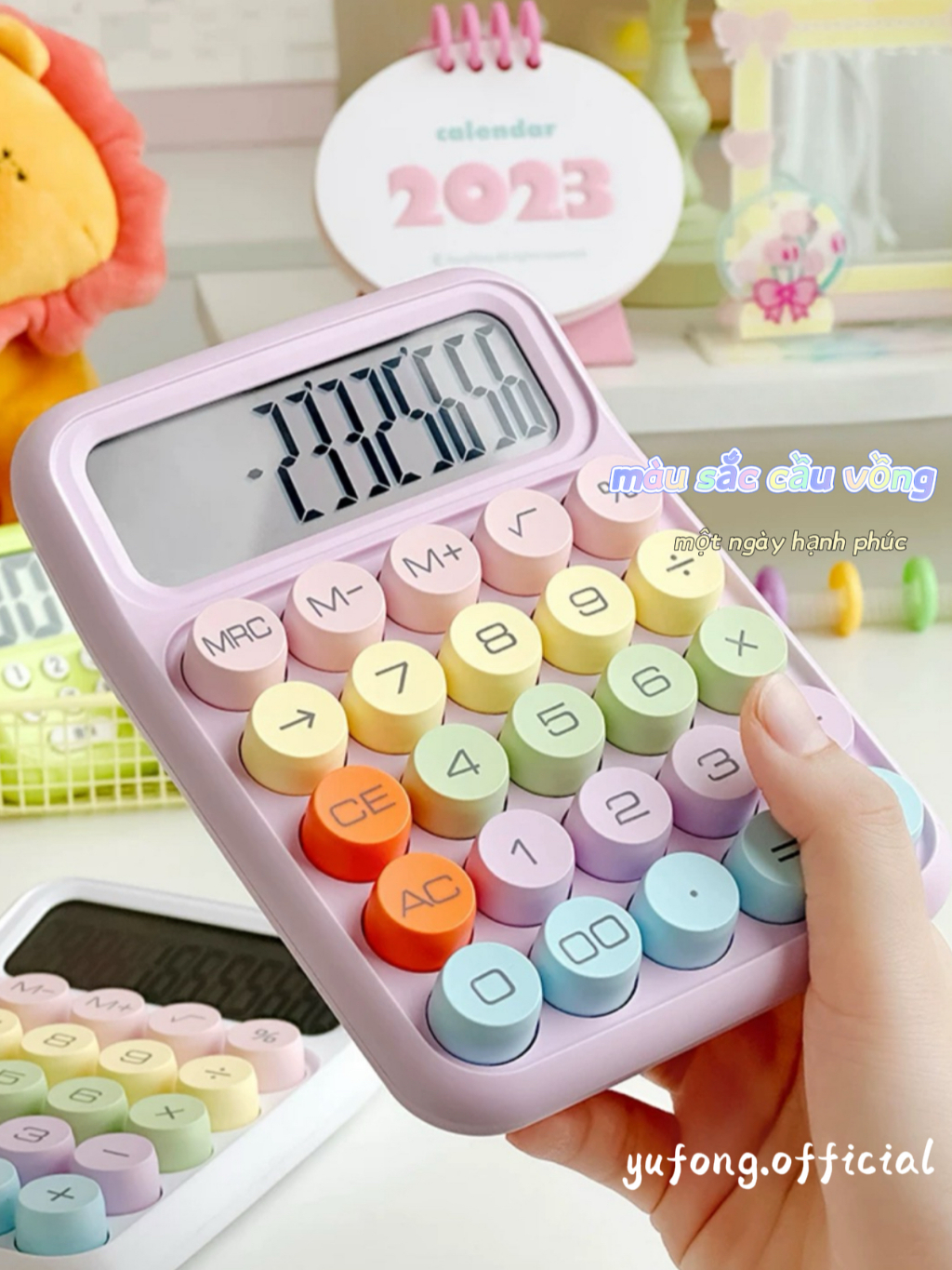 Máy tính màu cầu vồng bàn phím linh hoạt dễ thương dành cho sinh viên ...