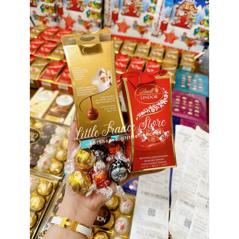 [Little France đi air] Socola Lindt Lindor Pháp hộp nơ | Shopee Việt Nam