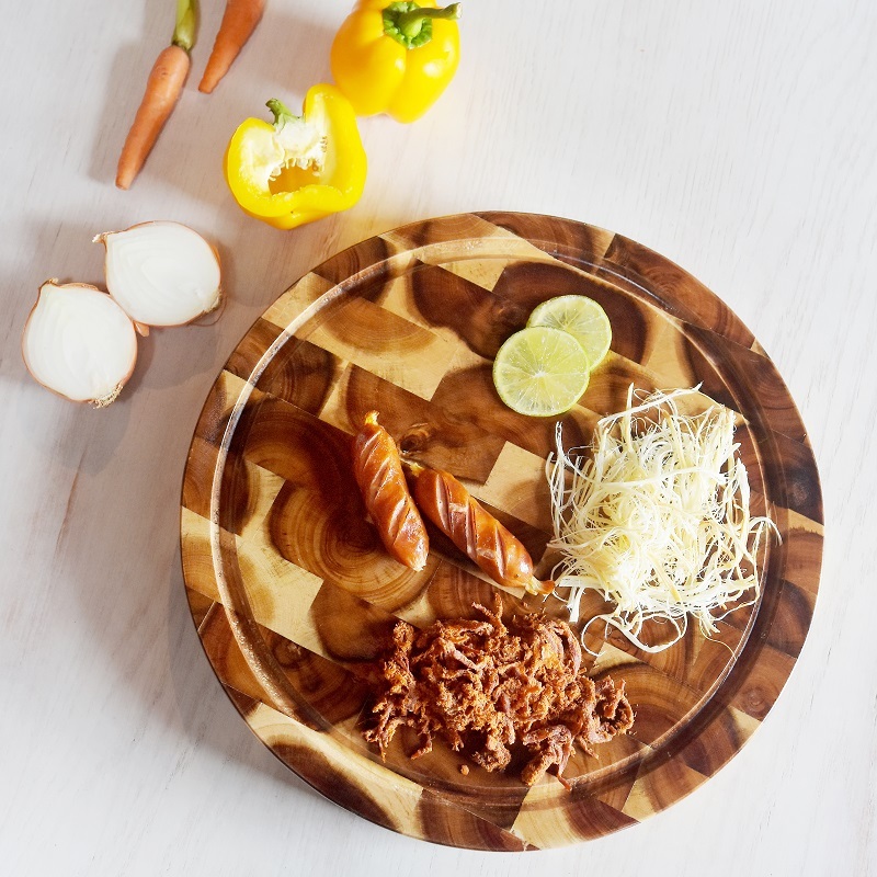 Thớt Gỗ Tròn Cao Cấp, Thớt Dùng Chặt Sắt Thái Cứng Cáp, Thớt Gỗ Tràm Cmart Home 01221 - KT D30 x ...