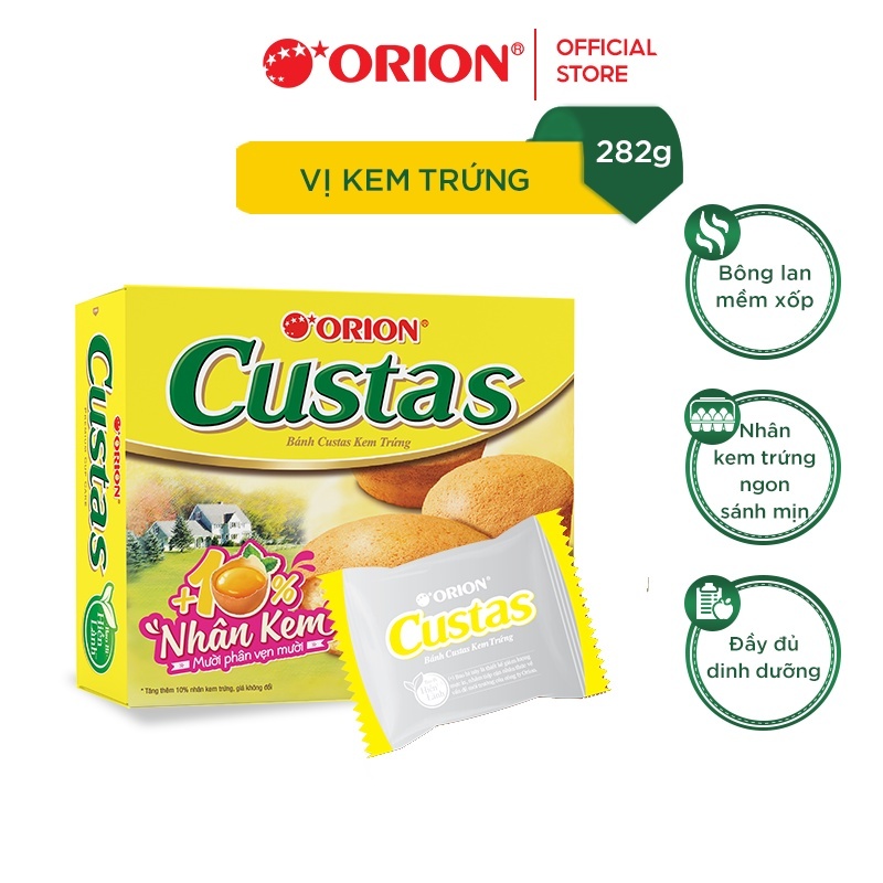 Bánh Orion Custas Kem Trứng Hộp 12 Gói (282G) | Shopee Việt Nam