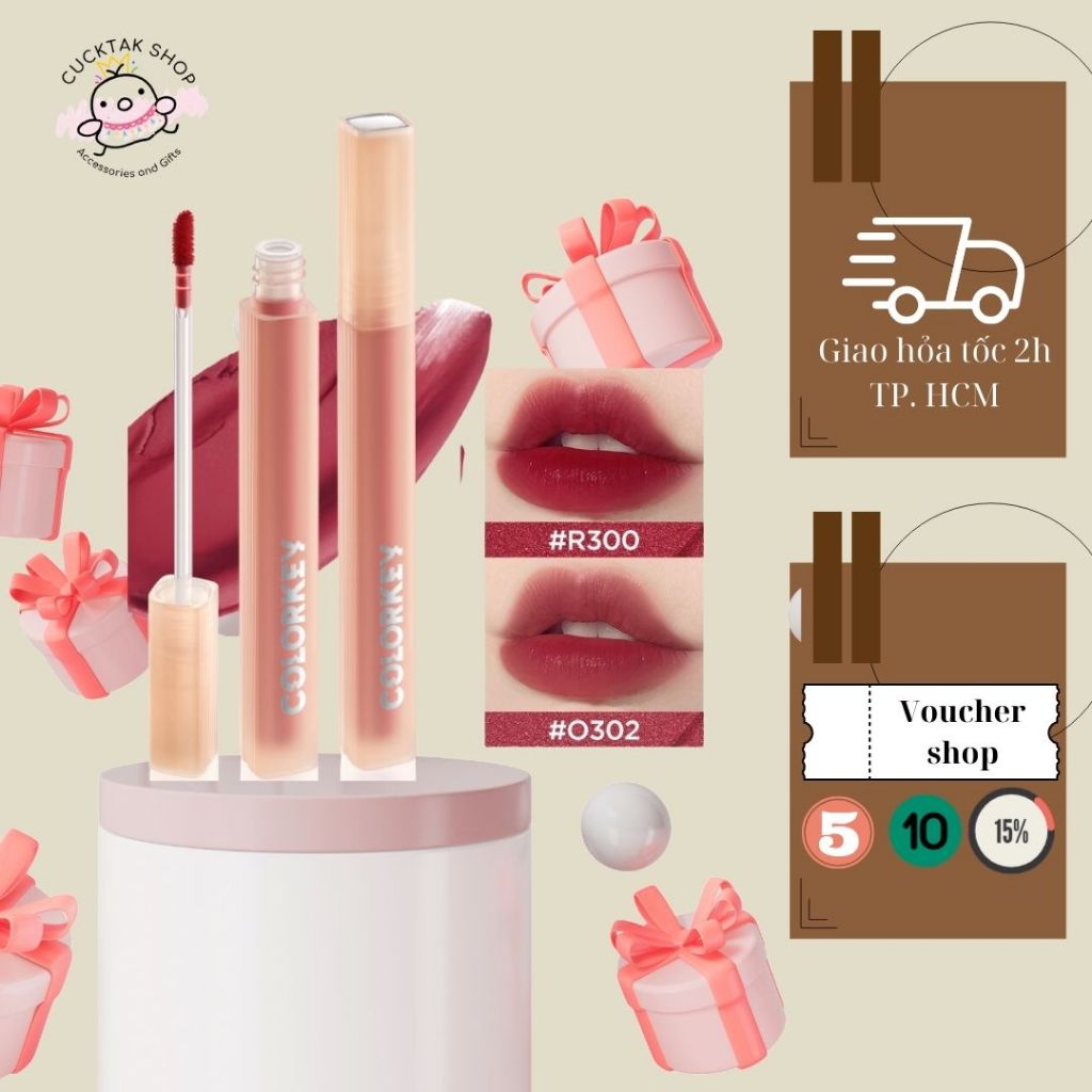 Son kem lì Colorkey Watery Matte Lip Tint mịn như nhung 1.8g | Shopee ...