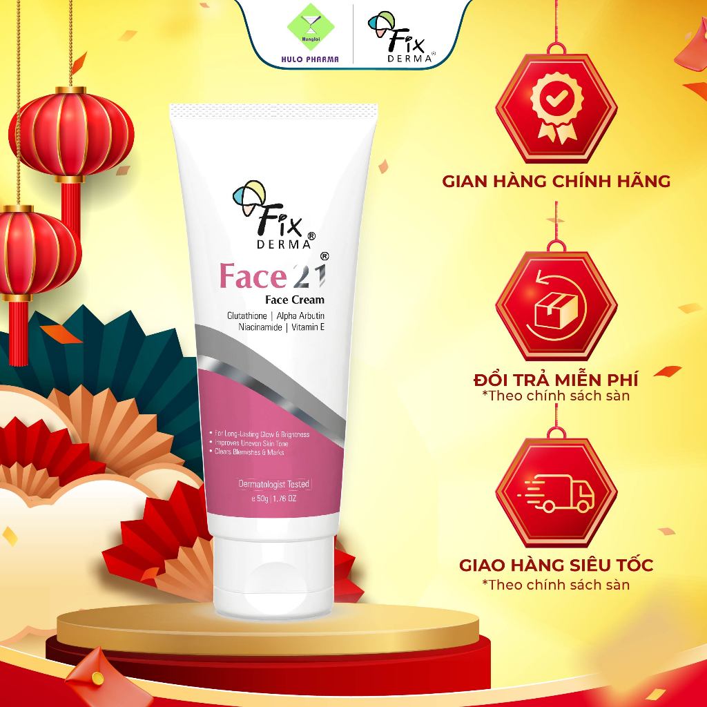 Kem Dưỡng Trắng Sáng Da Fixderma Face21 Face Cream Giúp Dưỡng Ẩm, Làm Trắng Và Đều Màu 50g ...