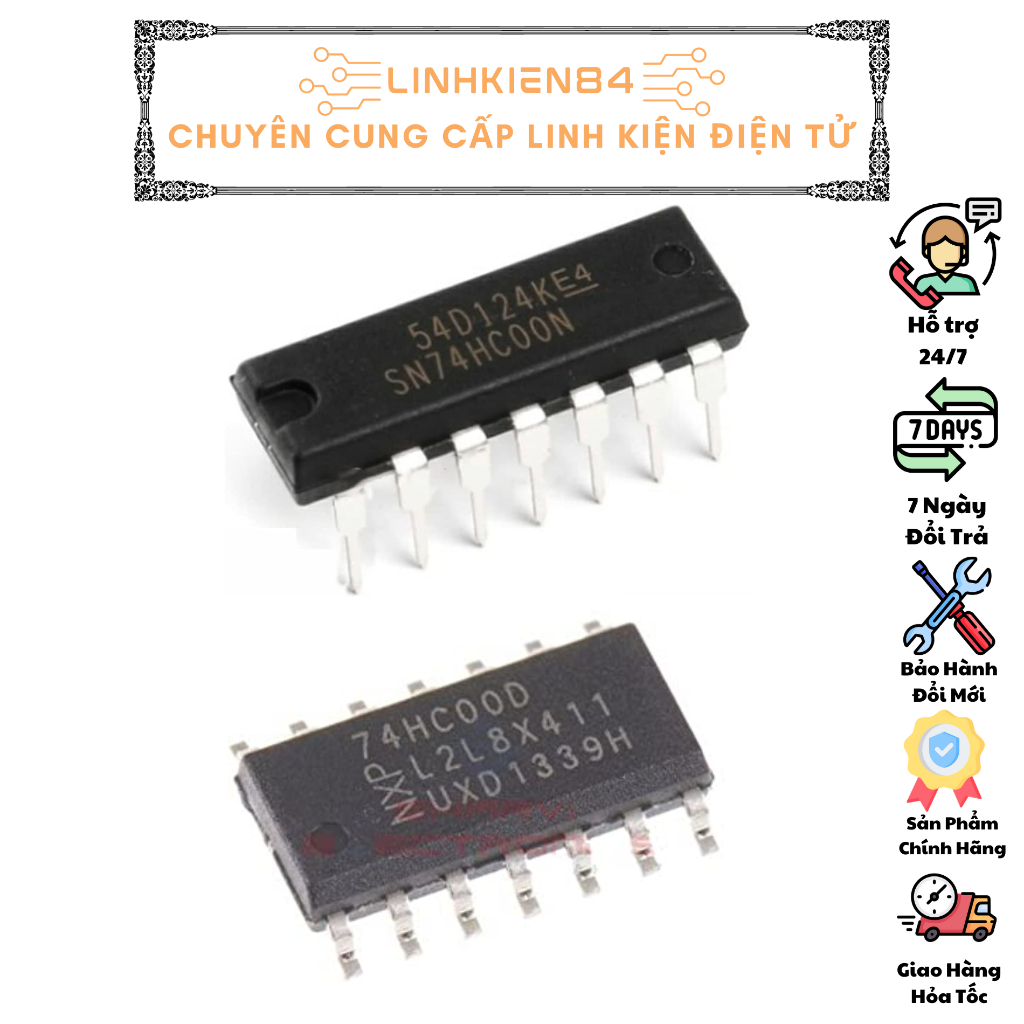 IC Cổng Logic 74HC00 | Shopee Việt Nam