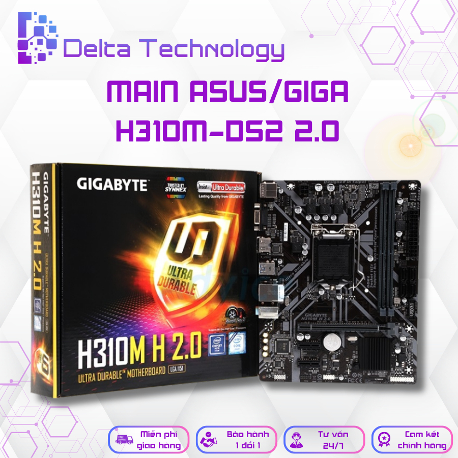 Bo Mạch Chủ, Main ASUS/GIGA H310M-DS2 2.0, Socket LGA LGA 1151-v2, 2 Khe Ram, Chính Hãng Full ...