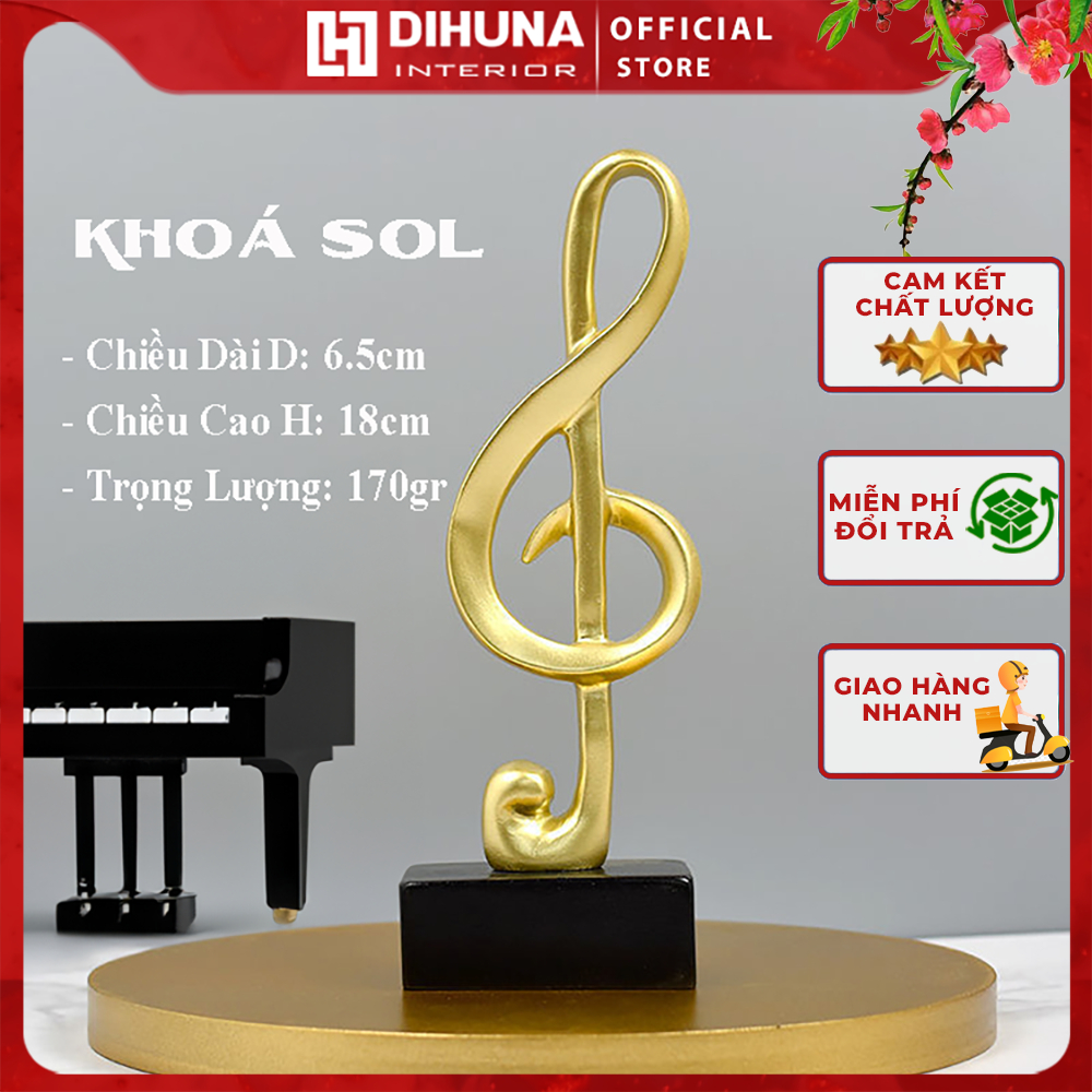 Mô Hình Biểu Tượng Khoá Sol, Nốt Nhạc Trang Trí, Đồ Decor Trang Trí Nội ...