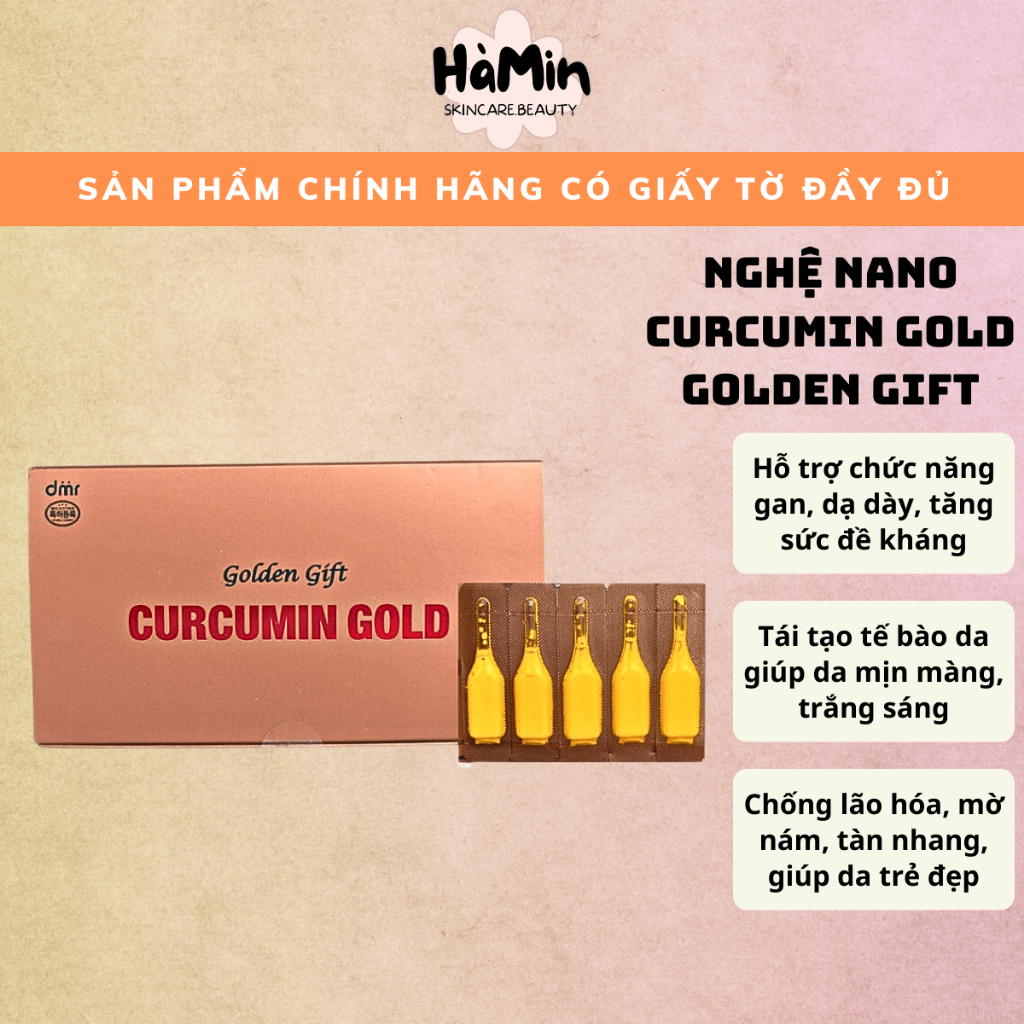 Nghệ nano Curcumin Gold Golden Gift Hàn Quốc hỗ trợ sức khỏe Hộp 100 tép x 2g | Shopee Việt Nam