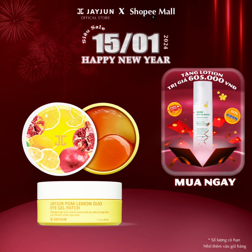 Mặt Nạ Mắt Chanh Lựu Làm Sáng Da, Giảm Quầng Thâm, Giảm Nếp Nhăn JAYJUN POM LEMON DUO EYE GEL ...