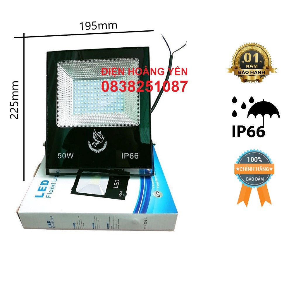 Đèn Led Pha 50W IP66 Ngoài Trời Chống Mưa Tuổi Thọ Cao 220V | Shopee Việt Nam