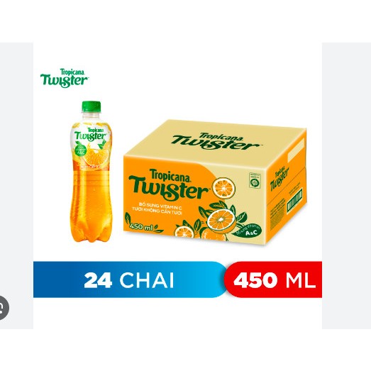 Nước Cam Ép Twister Tropicana 450ml ( thùng 24 Chai ) | Shopee Việt Nam